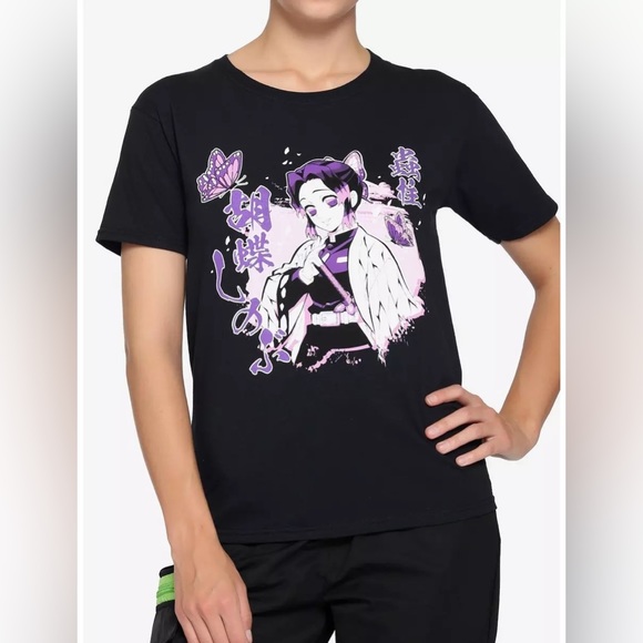 Hot Topic | Tops | Euc Shinobu Boyfriend Fit Womens Tshirt Demon Slayer ...